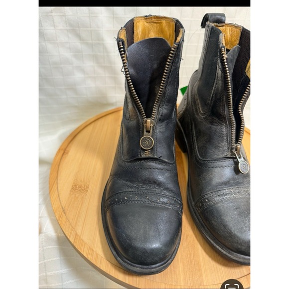 Ovation | Shoes | Ovation Womens 65 Black Leather Ladies Zip Horse ...